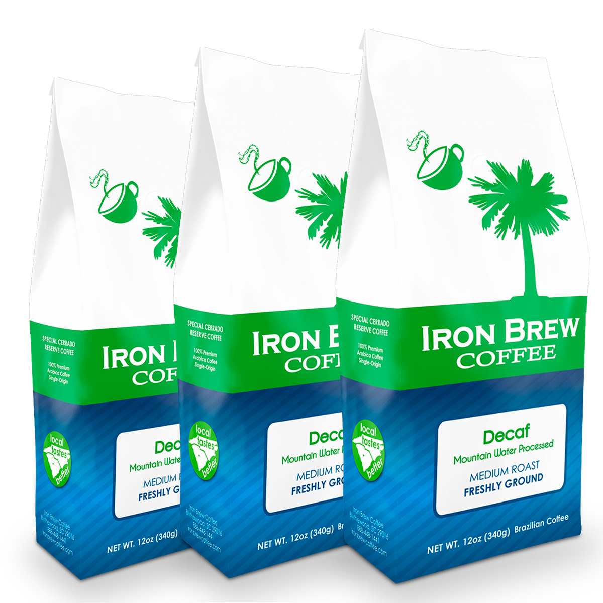 Decaf Roast 3X Ground – Iron Brew Coffee